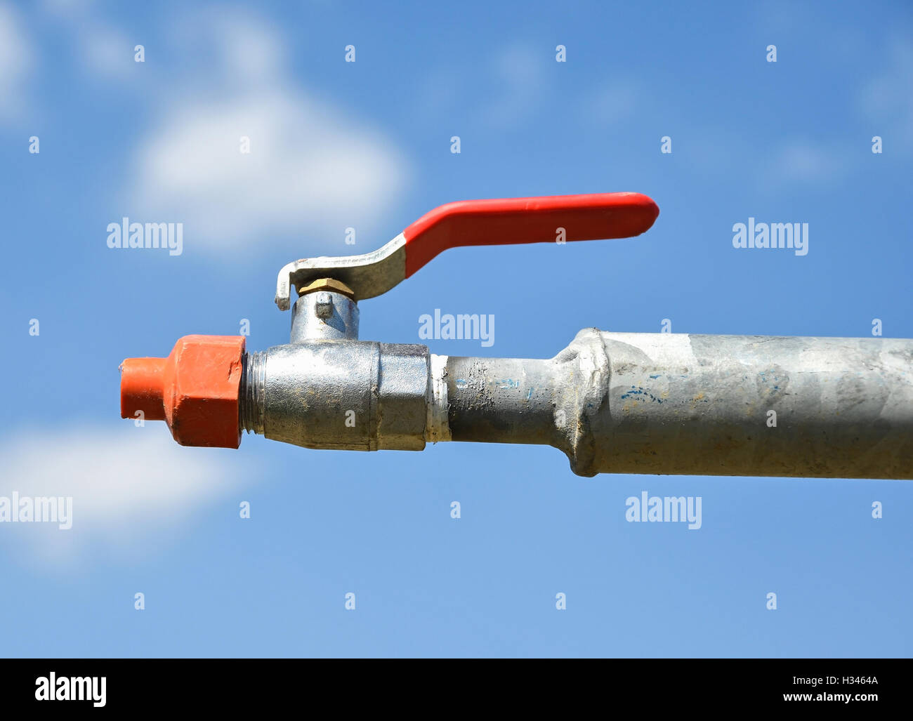 Water pipe closed against sky Stock Photo - Alamy