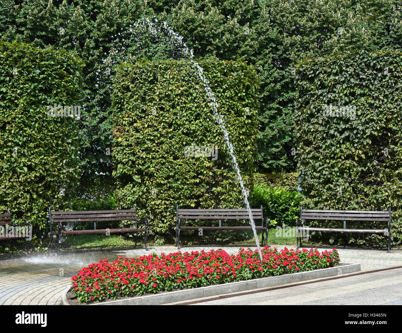 Fountain in the park Stock Photo - Alamy