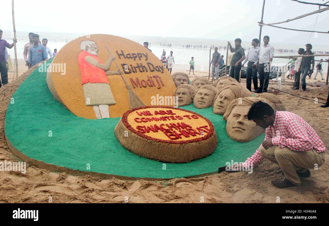 Sand Sculpture Artist Sudarsan Pattnaik Makes Sand Message Eve Of