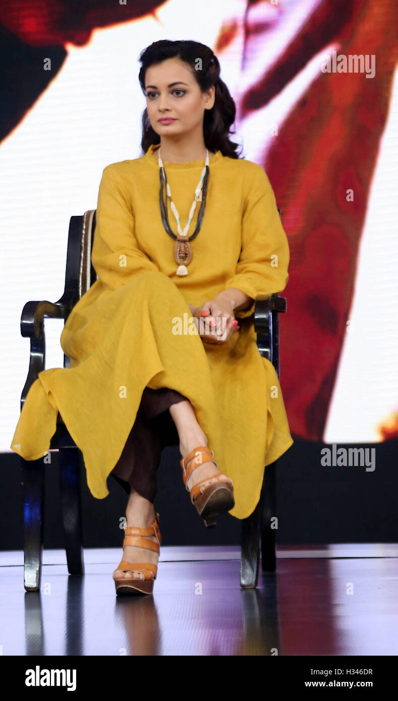 Bollywood actor Diya Mirza during the NDTV Youth for change on the ...