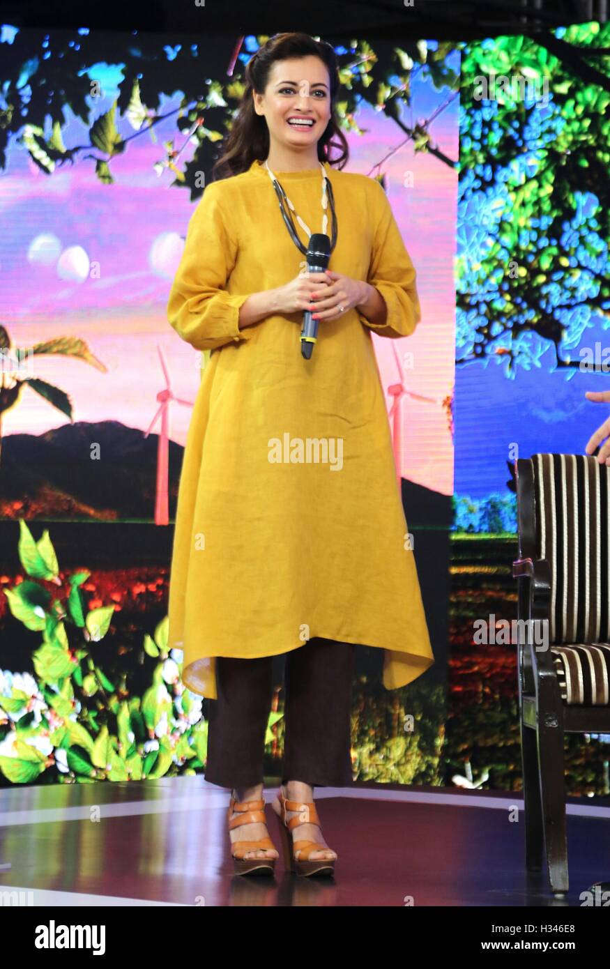 Bollywood actor Diya Mirza during the NDTV Youth for change on the ...