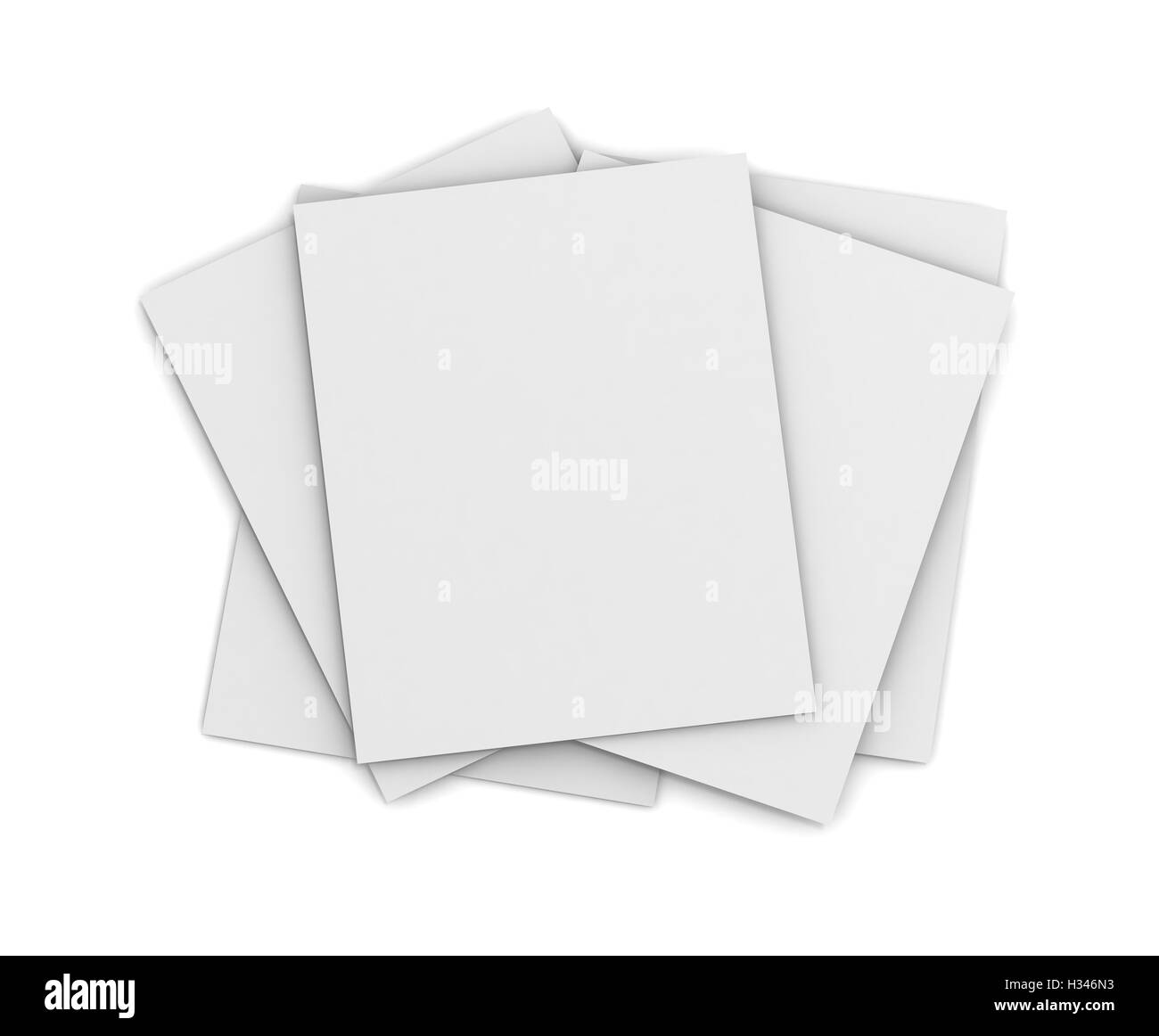 paper stack concept 3d illustration Stock Photo - Alamy