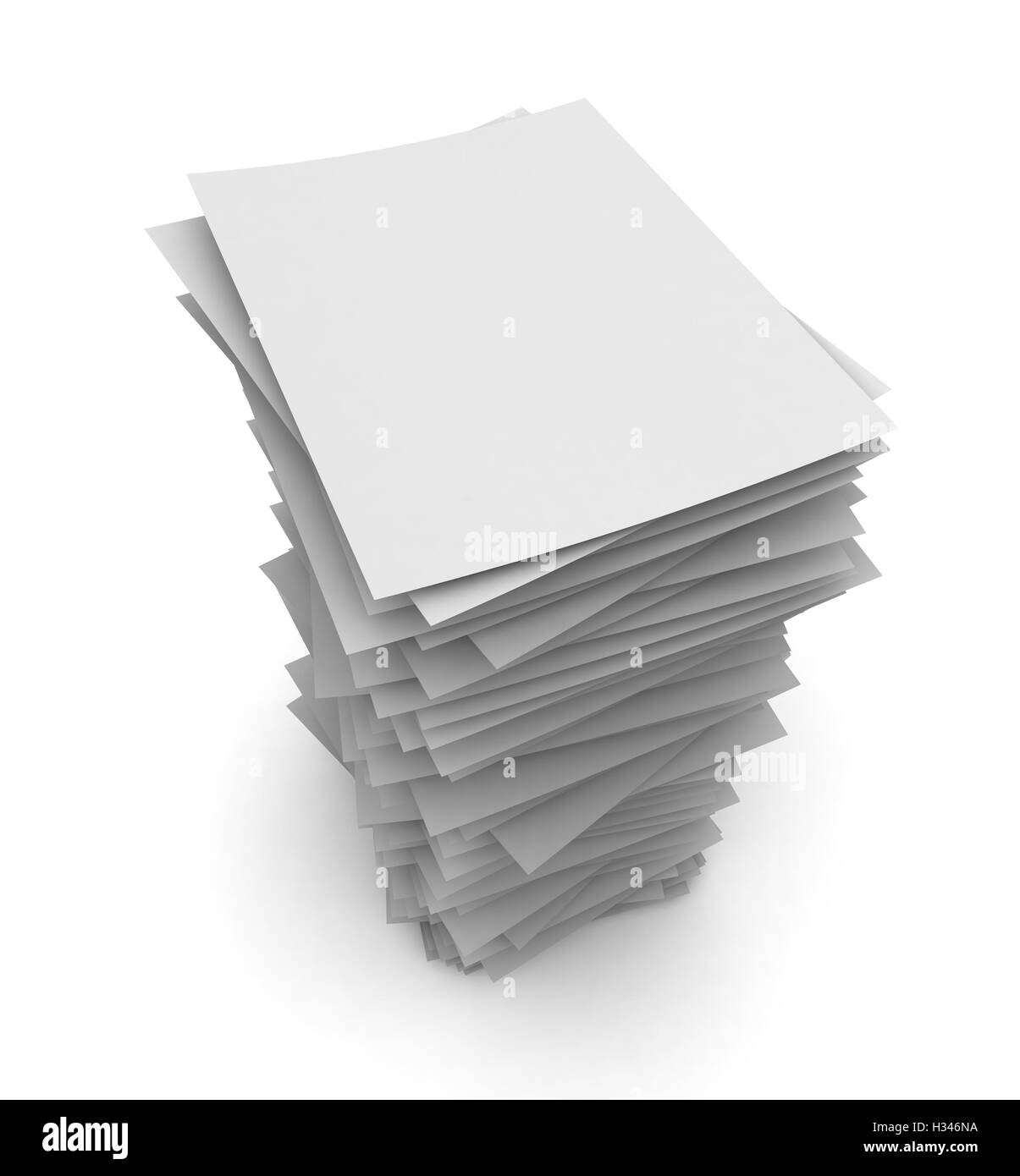 Papers stack illustration Black and White Stock Photos & Images - Alamy