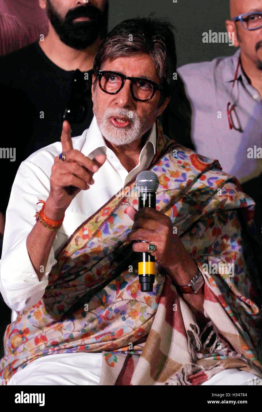 Bollywood actor Amitabh Bachchan during the press conference of the ...
