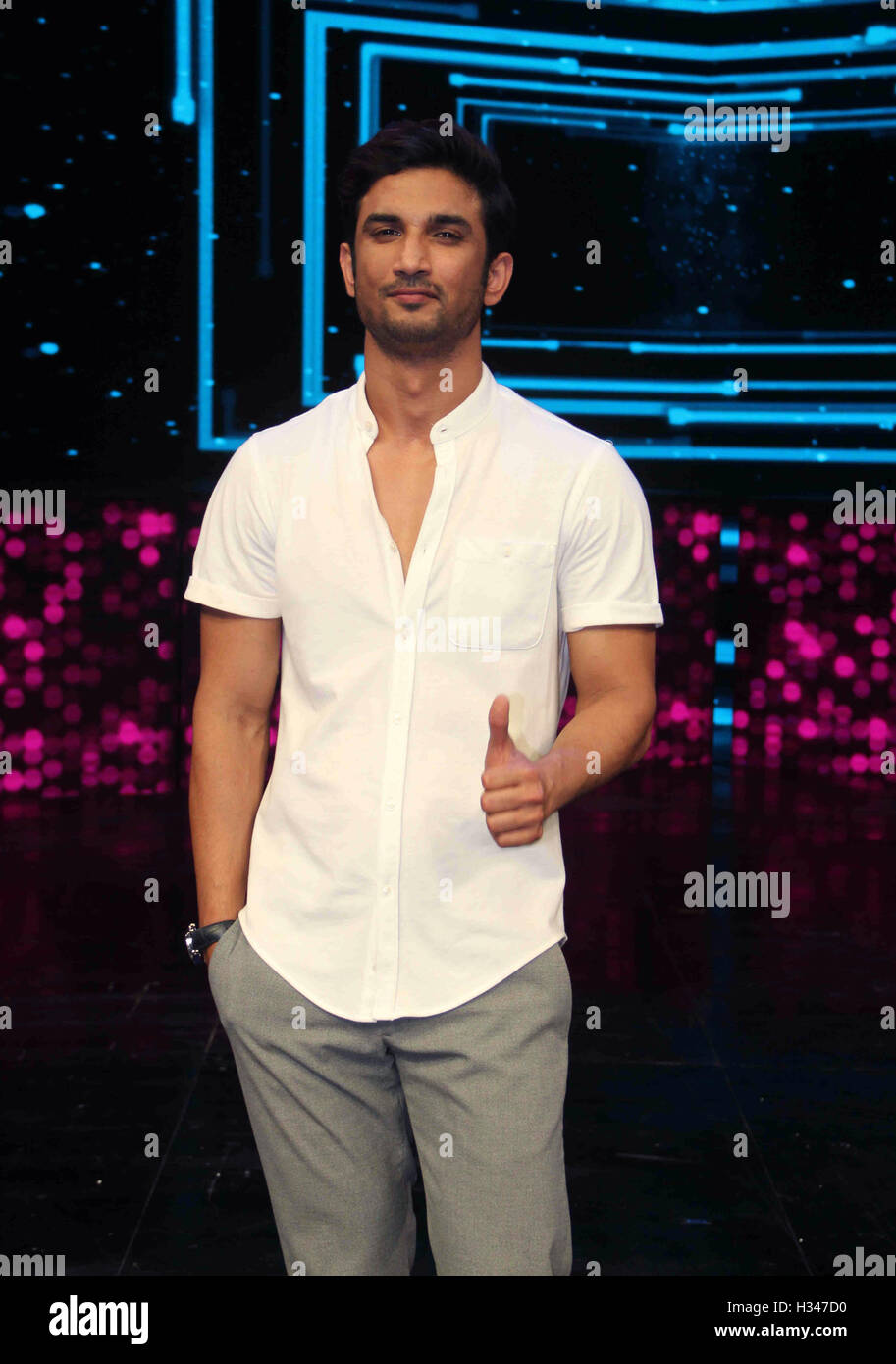 Sushant Singh Rajput ; Indian Bollywood actor at the promotion of film ...