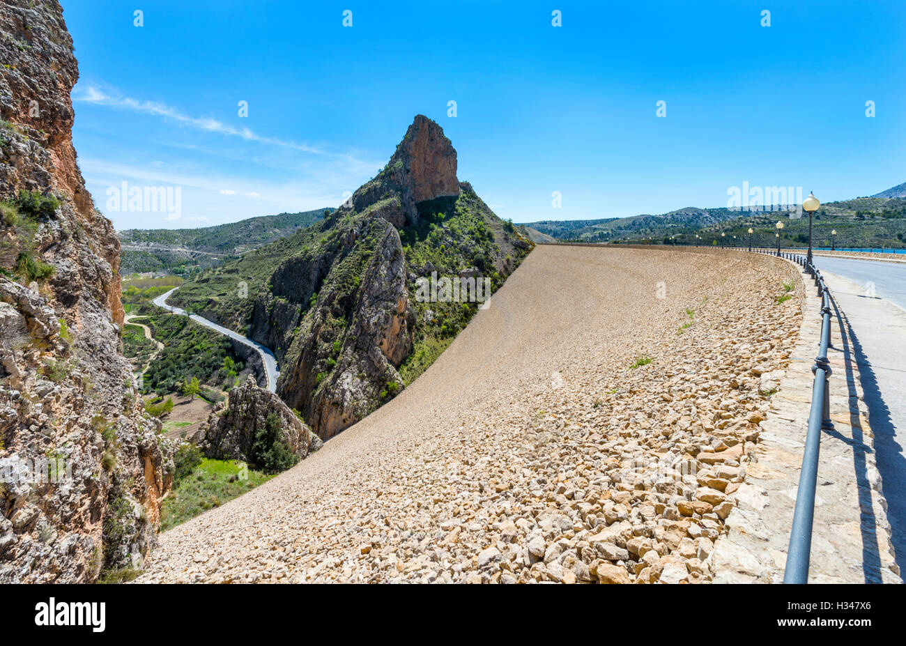 El Portillo Reservoir Wall, Castril, Granada Province, Andalusia, Spain ...