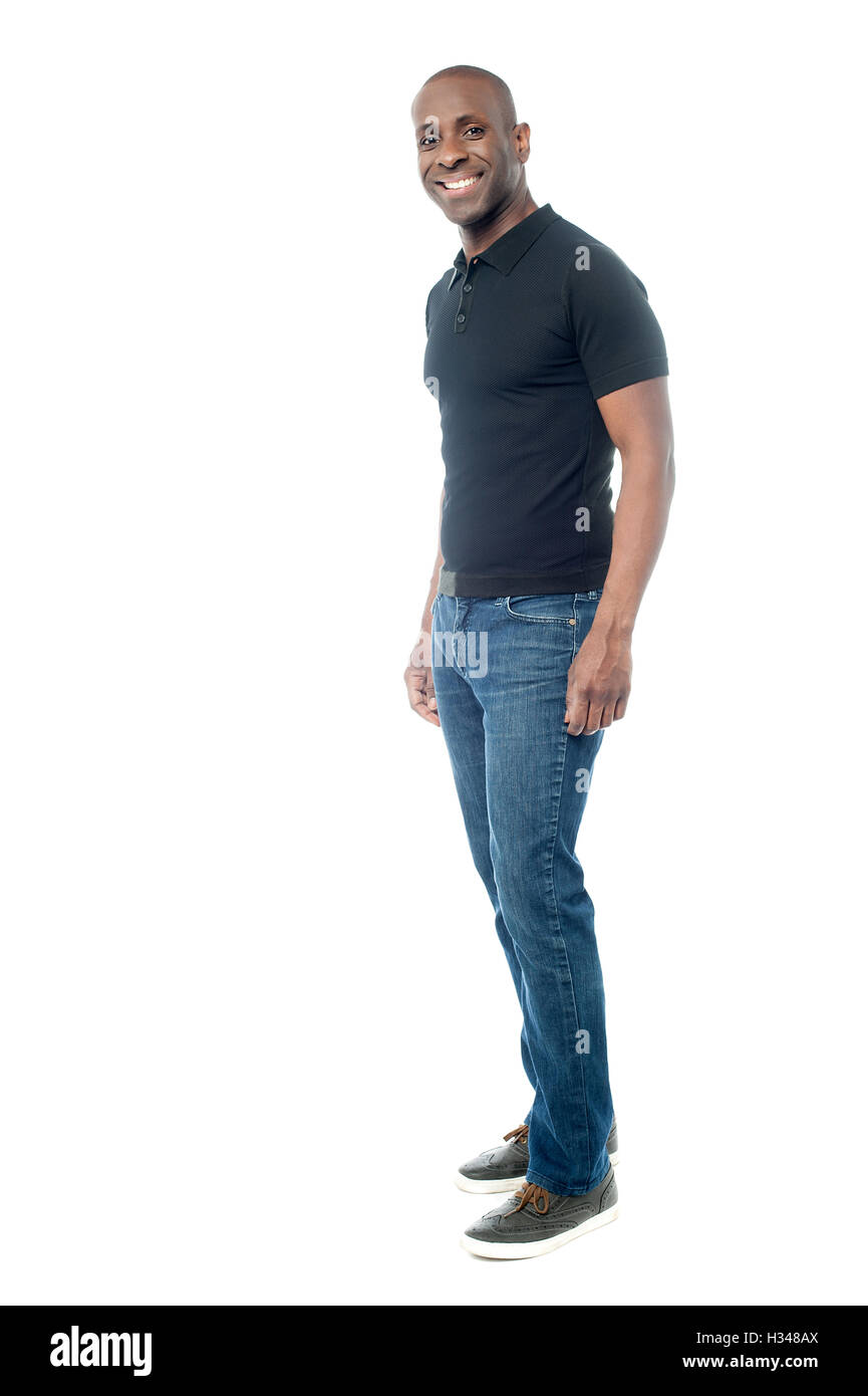 Handsome african man posing casually Stock Photo - Alamy