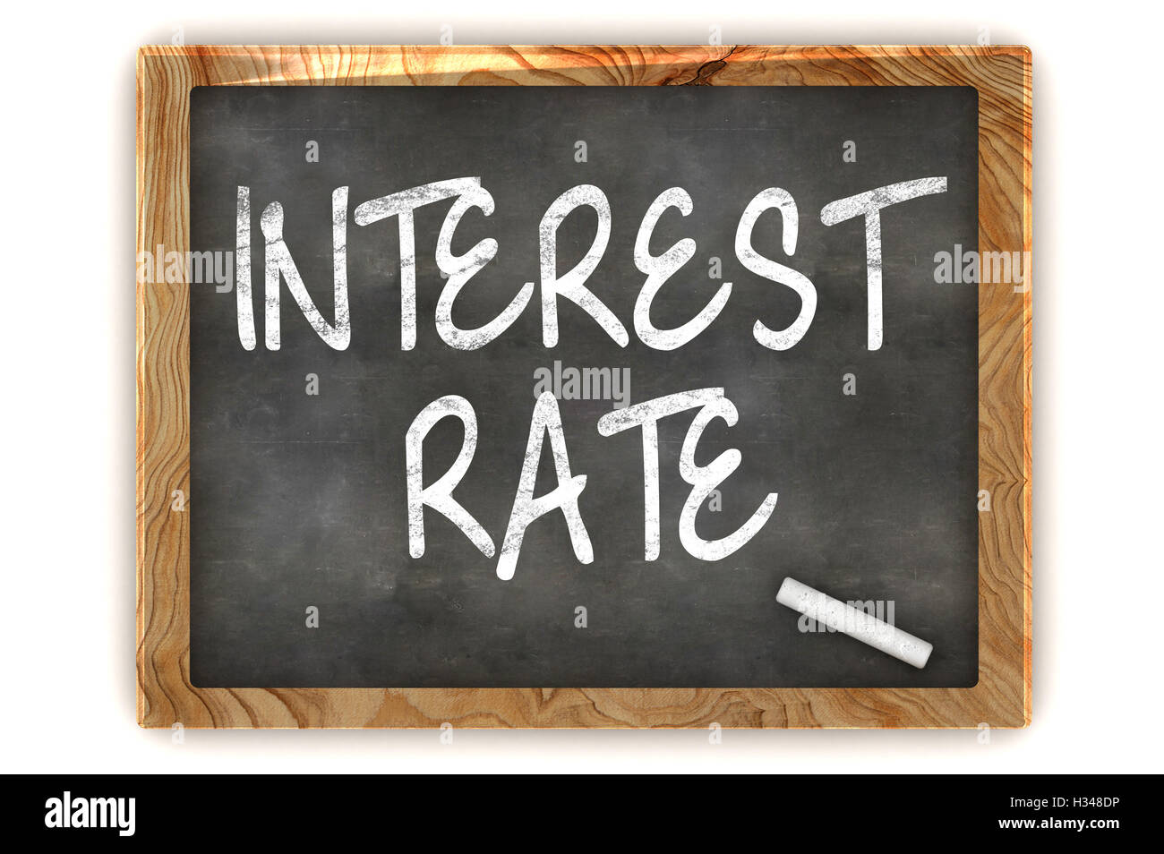 Interest Rate Blackboard Stock Photo - Alamy