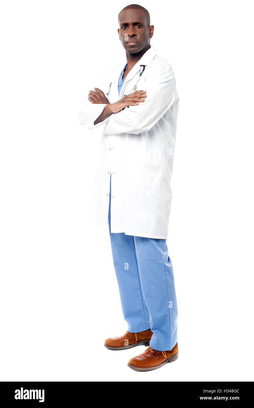 Handsome african doctor isolated on white Stock Photo - Alamy