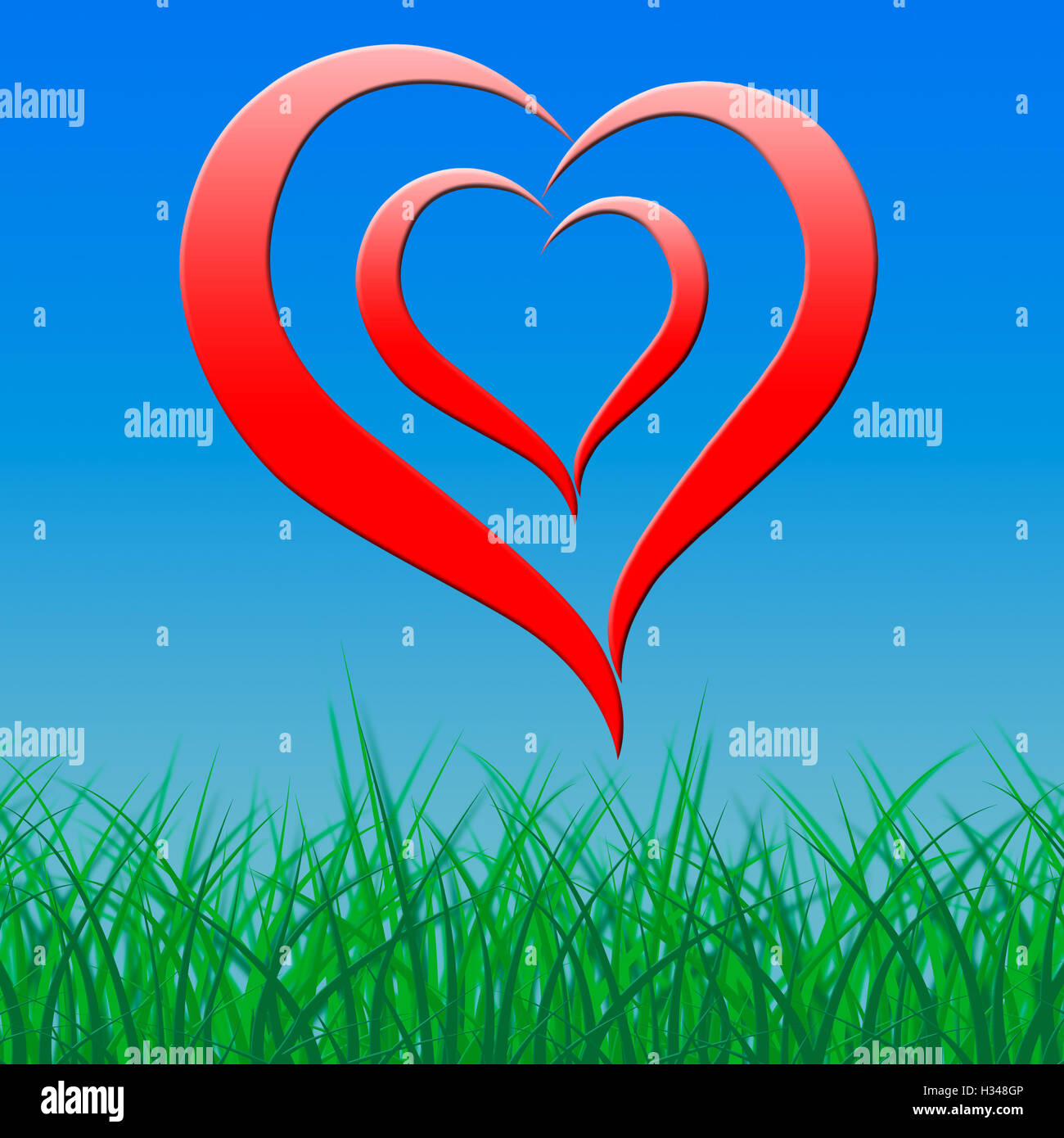 Heart On Background Shows Romance Love And Passion Stock Photo - Alamy