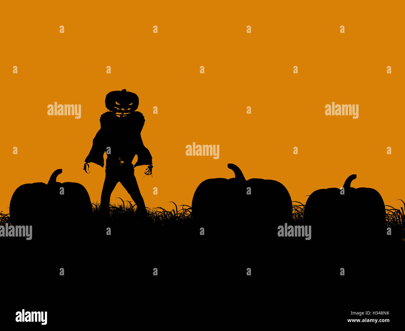 Halloween Illustration silhouette Stock Photo - Alamy