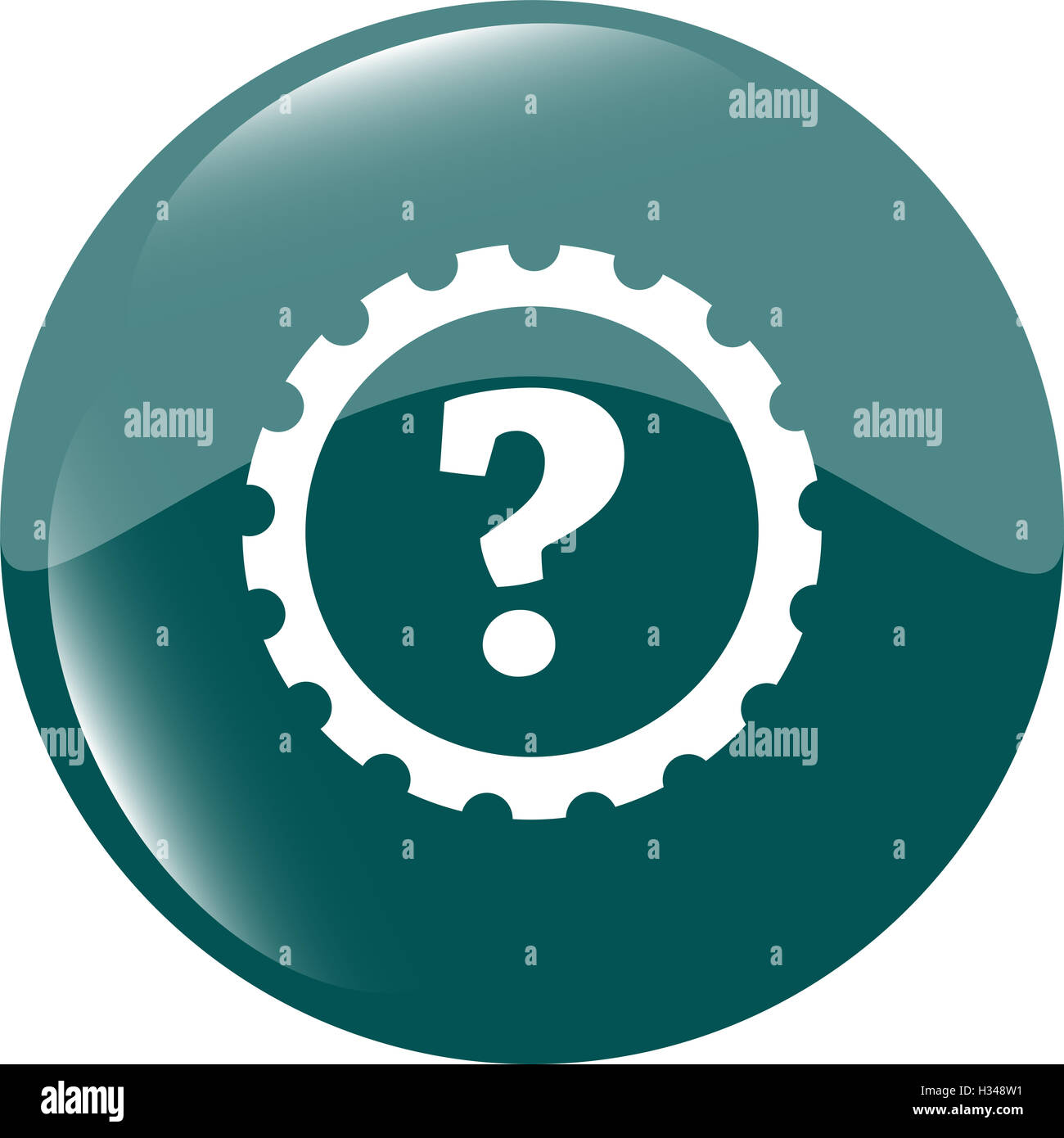 question mark sign, web button isolated on white Stock Photo - Alamy