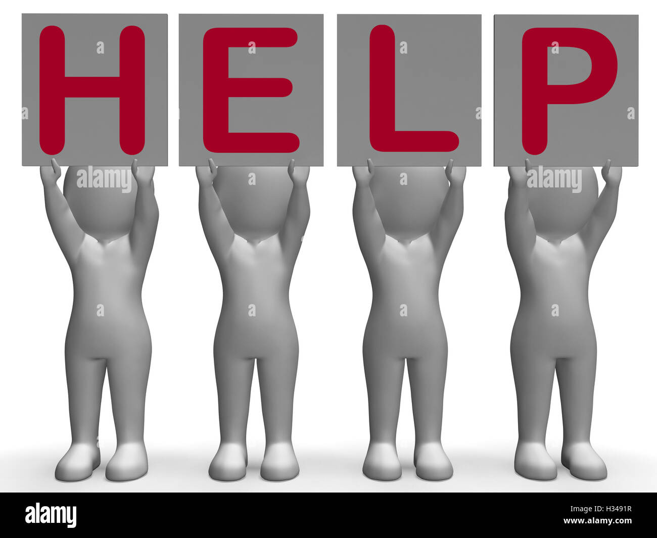 Help Banners Means Customer Service And Assistance Stock Photo - Alamy