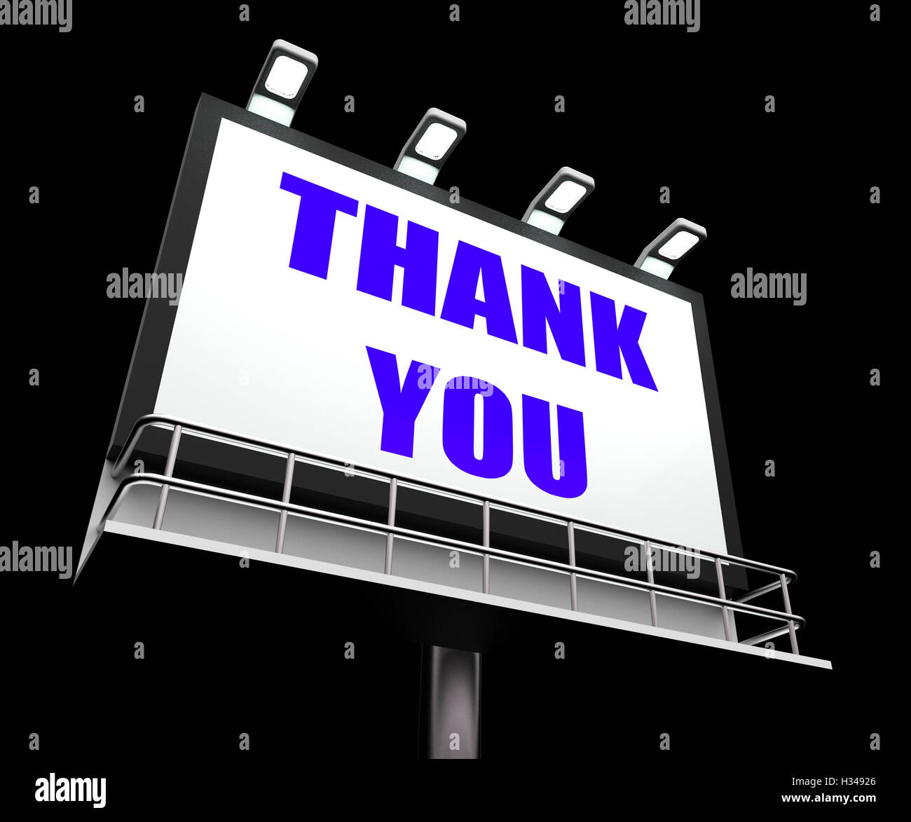 Thank You Sign Refers to Message of Appreciation and Gratefulnes Stock ...