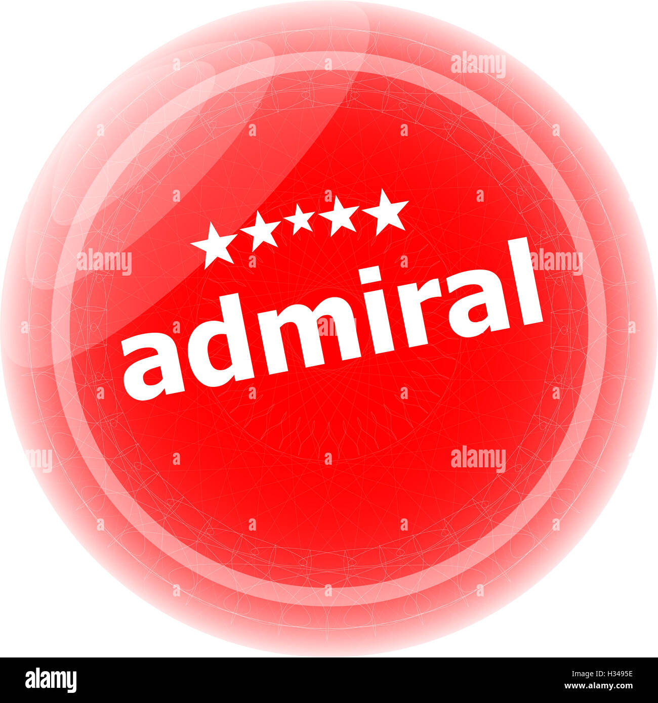 admiral word red stickers, icon button, business concept Stock Photo ...