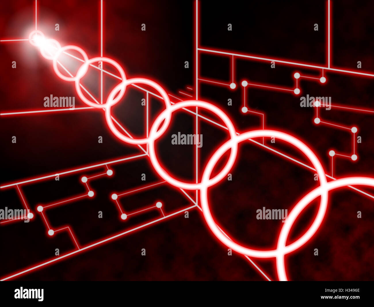 Laser Circuit Background Means Futuristic Design Or Concept Stock Photo ...