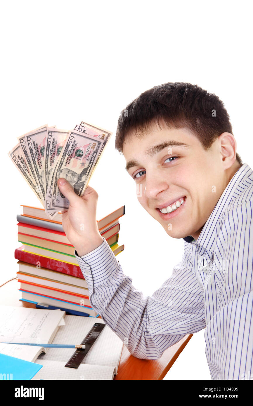 Student with a Money Stock Photo - Alamy