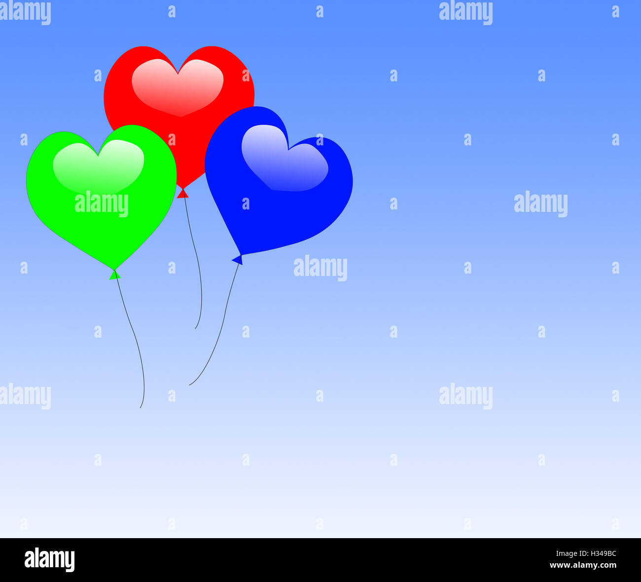 Colourful Heart Balloons Mean Valentines Day Ball Or Party Stock Photo ...