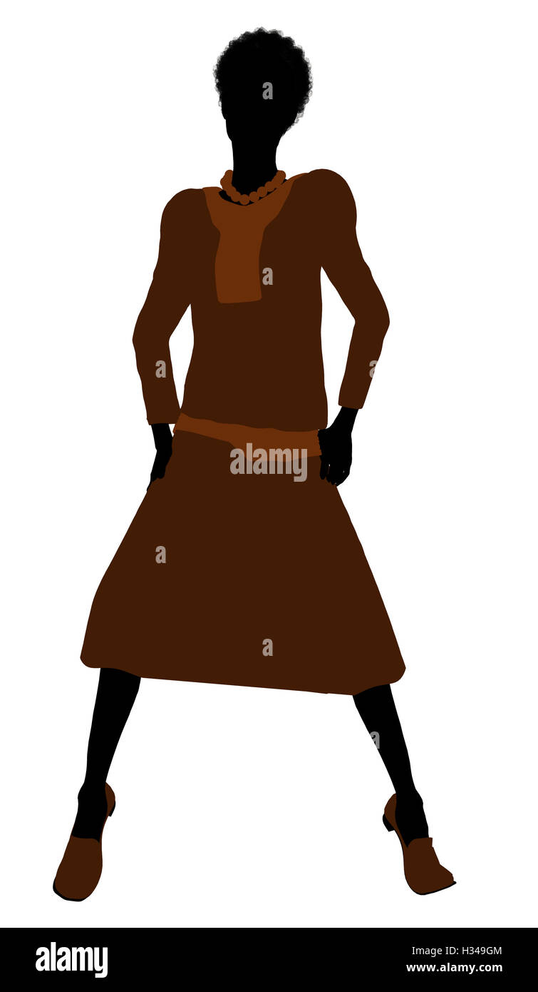 Conservative African American Female Silhouette Stock Photo - Alamy