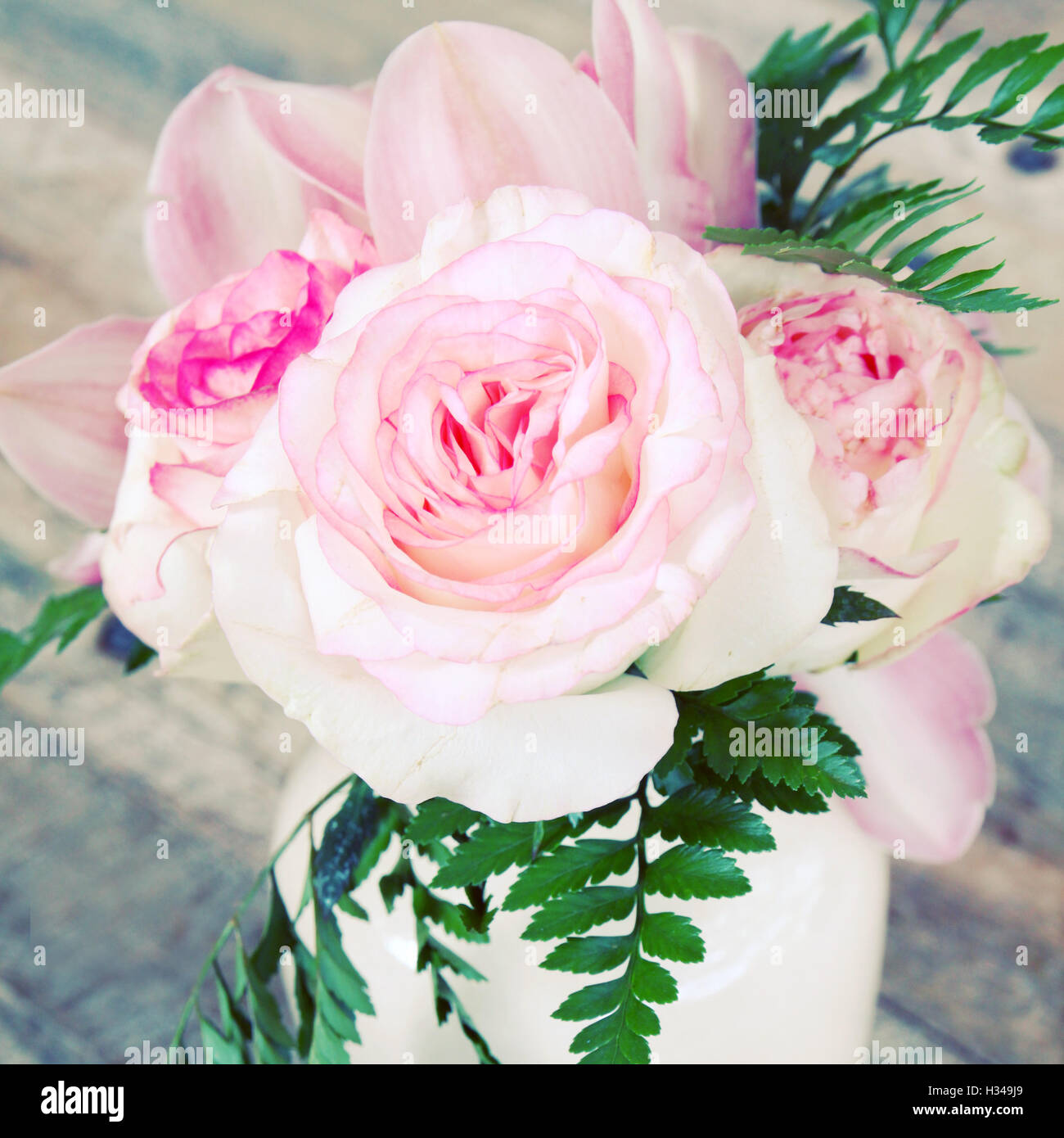 Bouquet of flower with retro filter effect Stock Photo - Alamy
