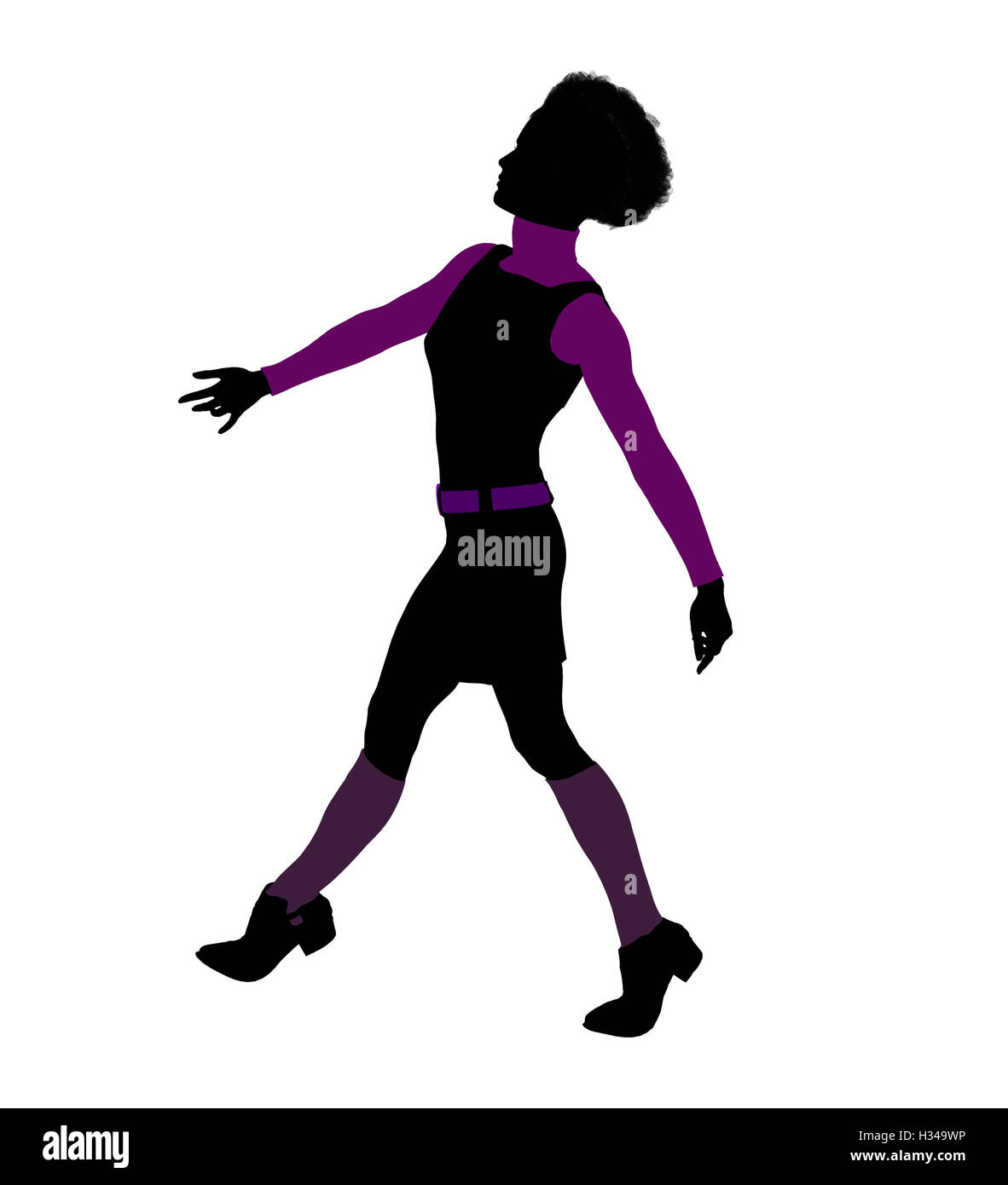 African American Go Go Dancer Illustration Silhouette Stock Photo - Alamy