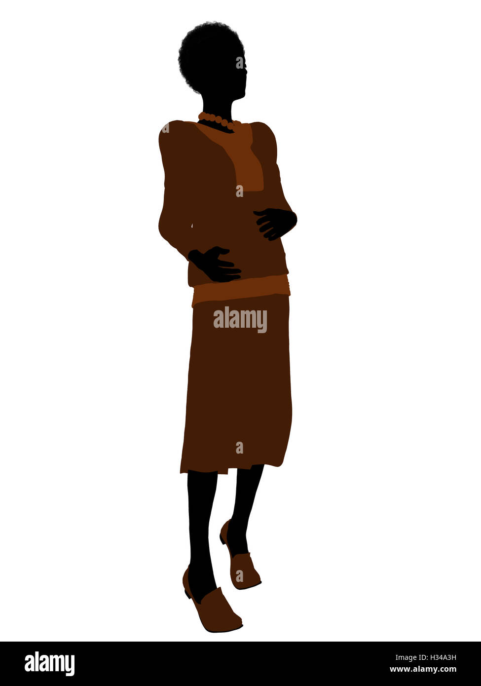 Conservative African American Female Silhouette Stock Photo - Alamy