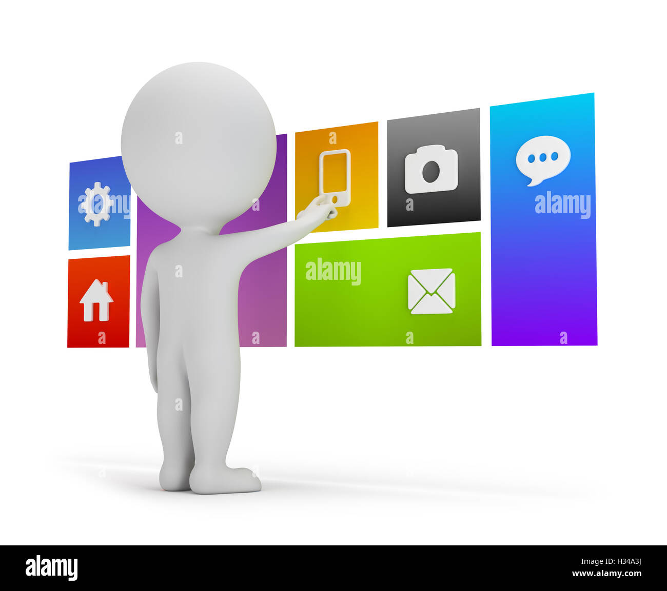 Flat user interface concept Cut Out Stock Images & Pictures - Alamy