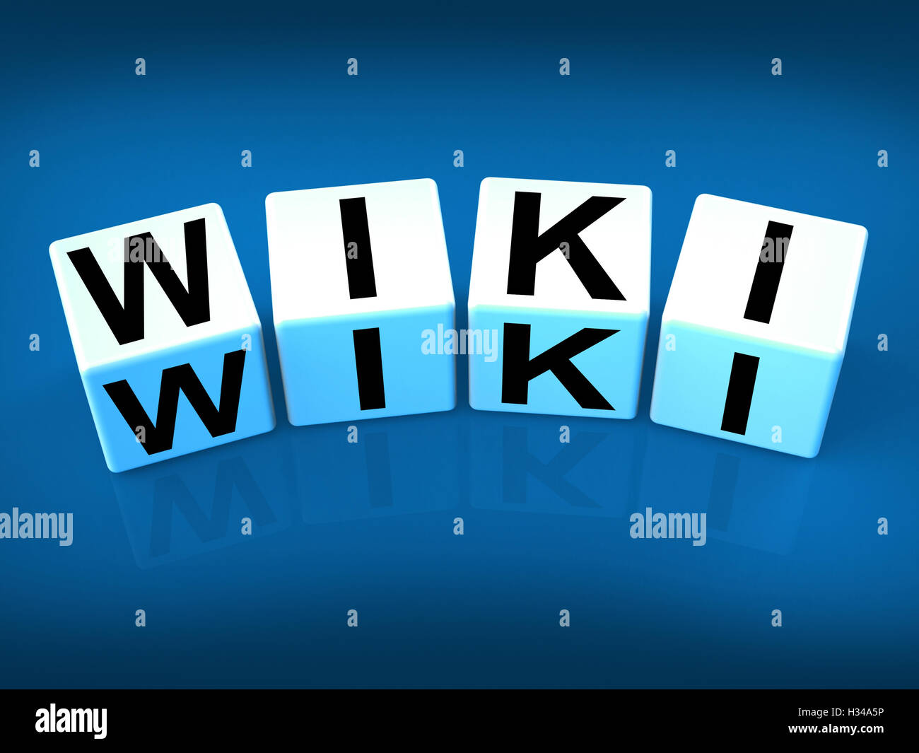 Wiki Blocks Represent Wikipedia and Internet Faqs Stock Photo - Alamy