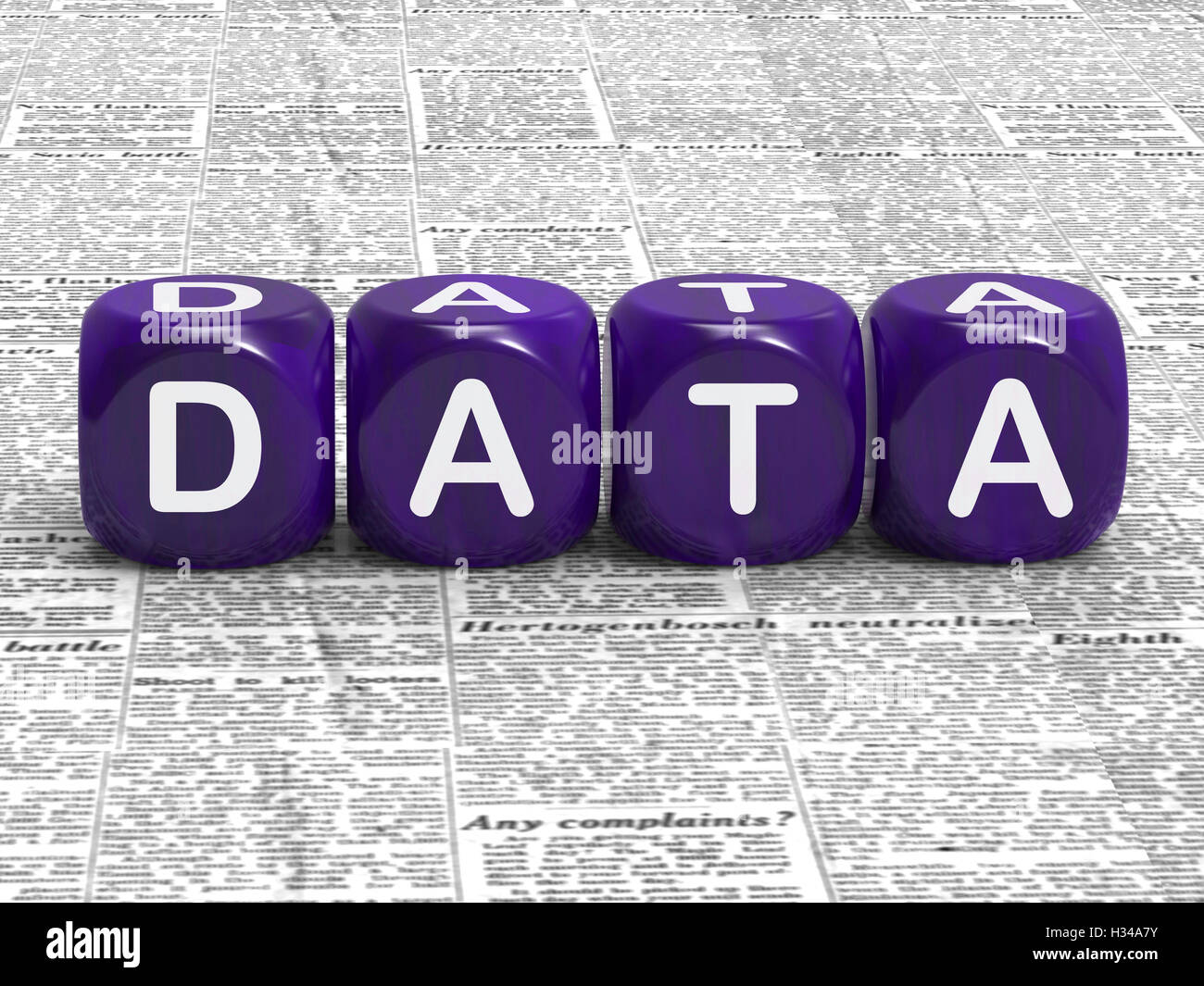Data Dice Mean Information Statistics And Input Stock Photo - Alamy