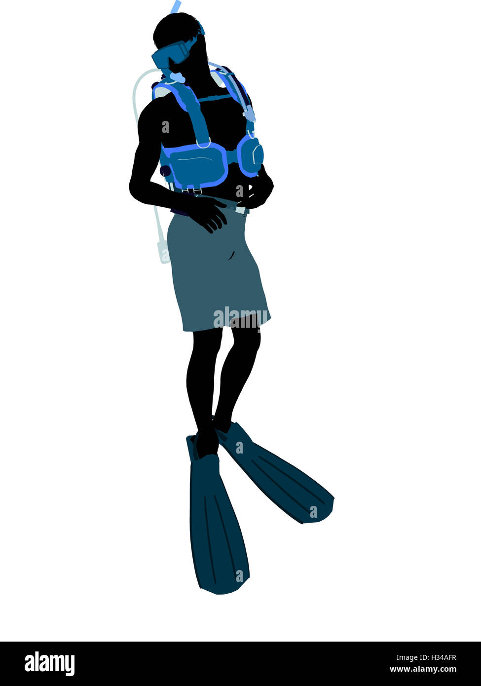 Diver scuba male Cut Out Stock Images & Pictures - Alamy