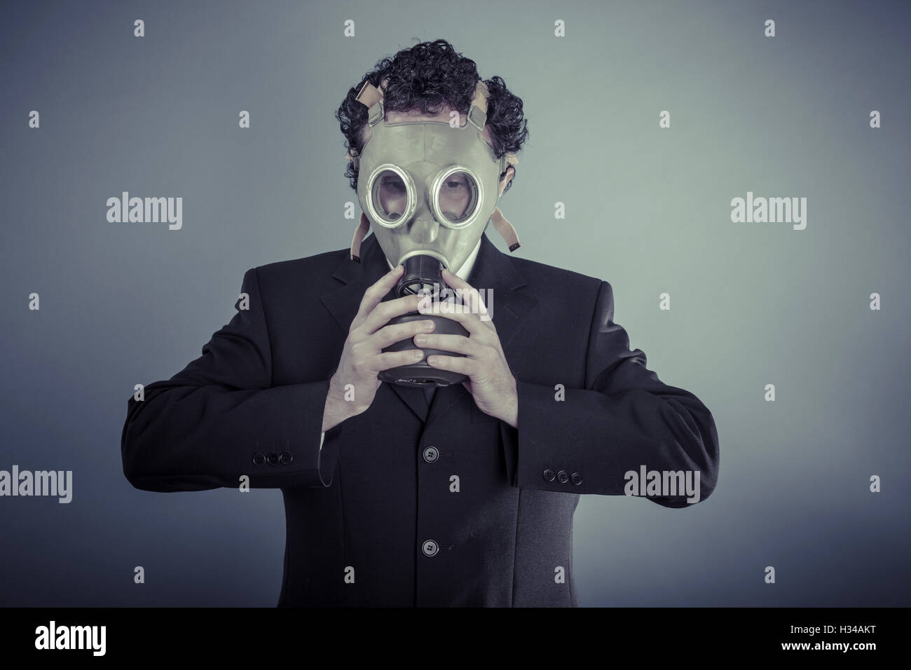 Nuclear business man wearing gask hi-res stock photography and images ...