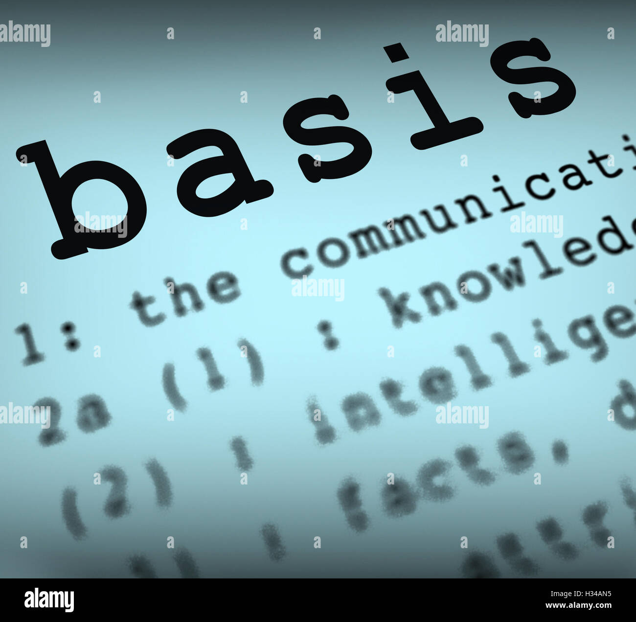 Basis Definition Means Principles And Essential Ideas Stock Photo - Alamy