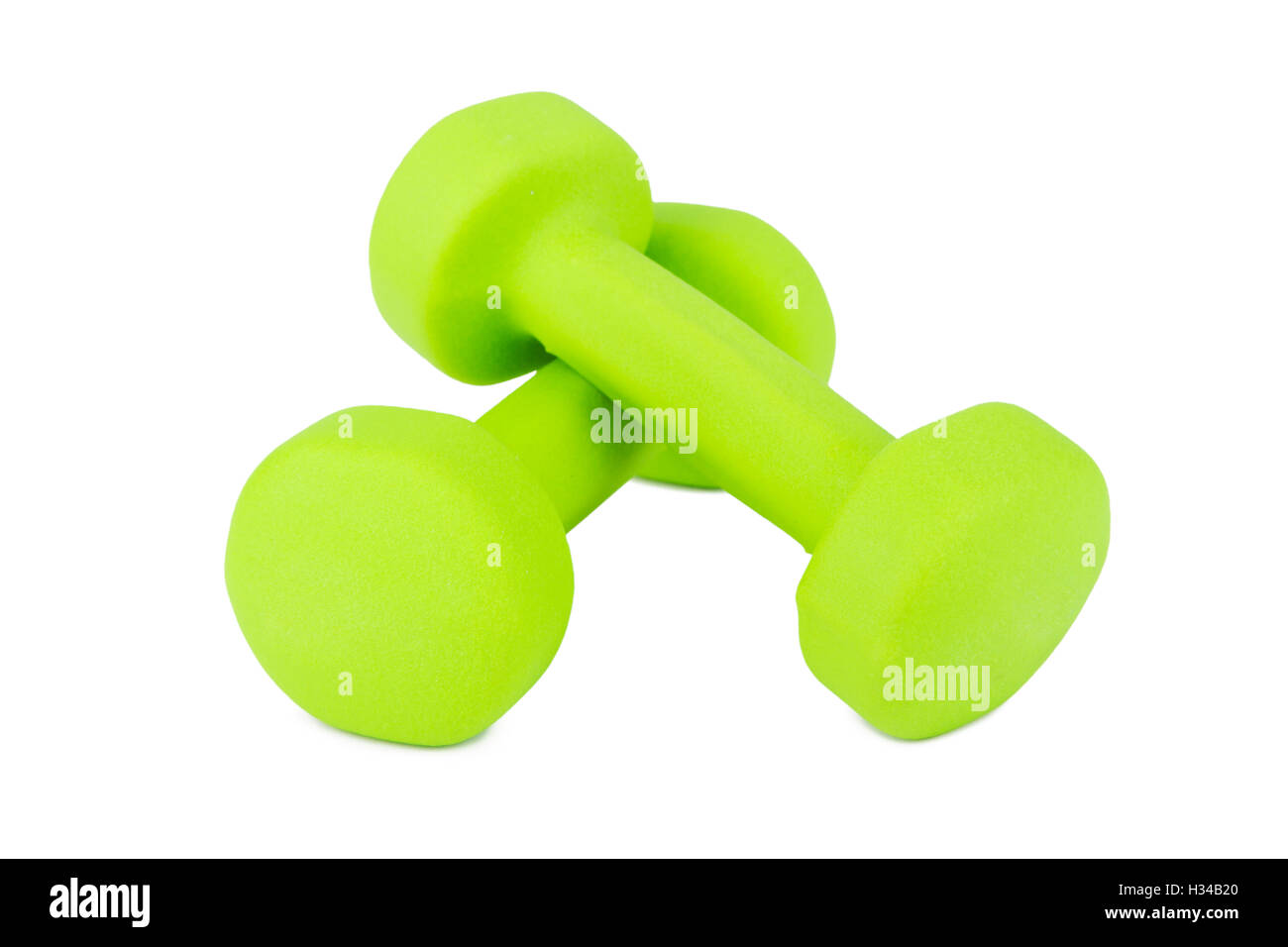 Dumbbell weights - Stock image Stock Photo - Alamy