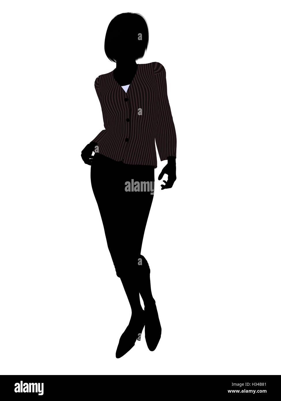 Female Office Illustration Silhouette Stock Photo - Alamy
