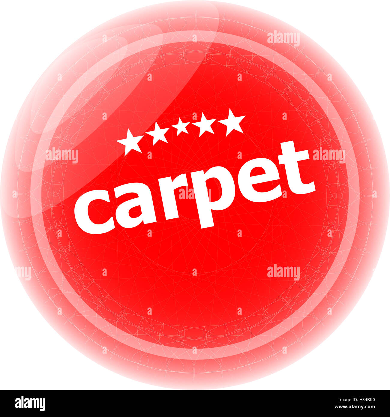 carpet word stickers red button, web icon button Stock Photo - Alamy