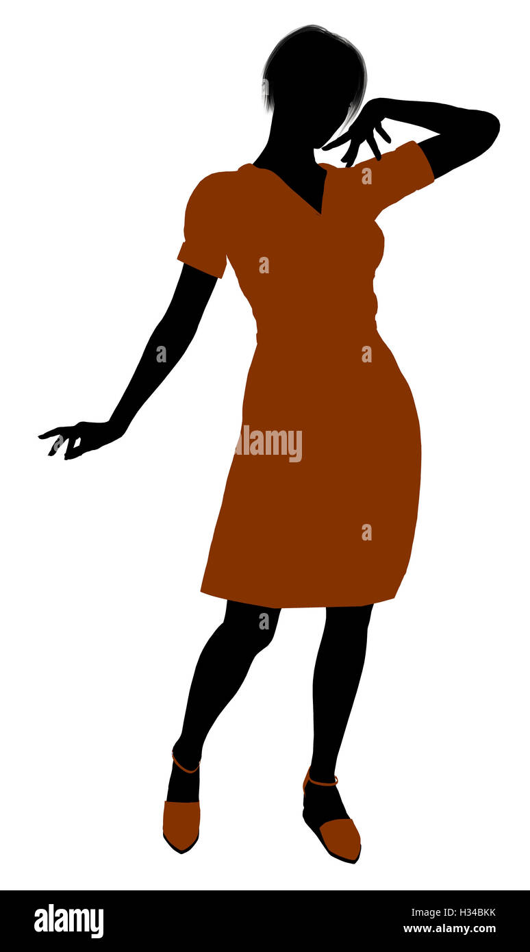 Female Retro Silhouette Stock Photo - Alamy