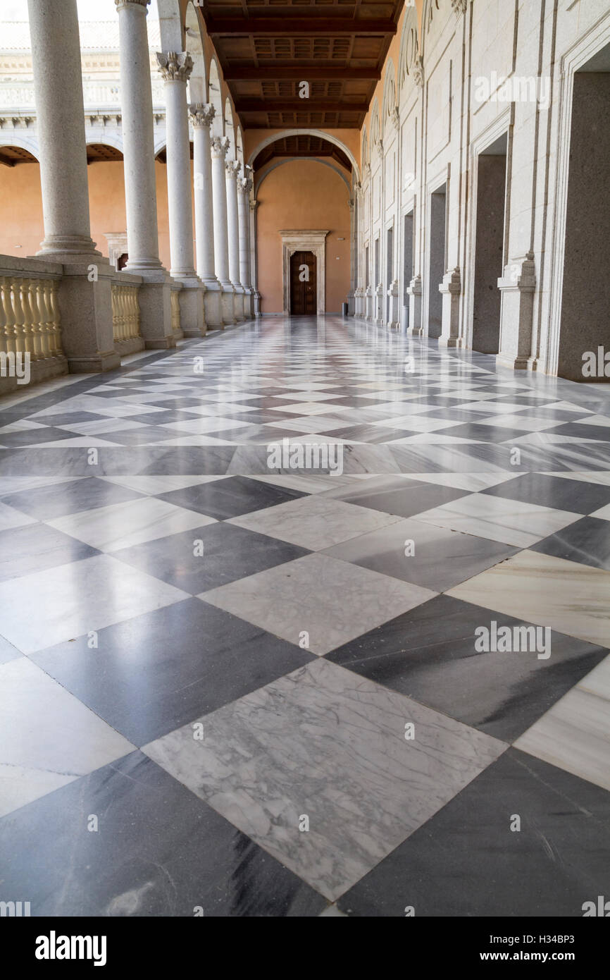 Marble floor, Indoor palace, Alcazar de Toledo, Spain Stock Photo - Alamy