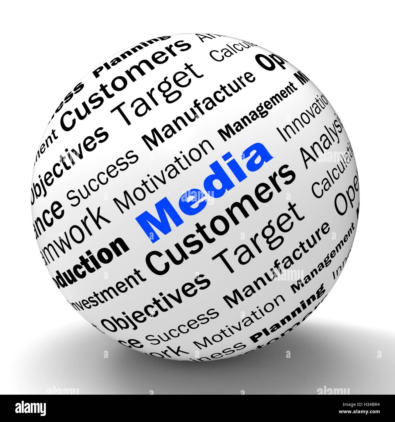 Media Sphere Definition Shows Diffusion Channels Or Online Media Stock ...