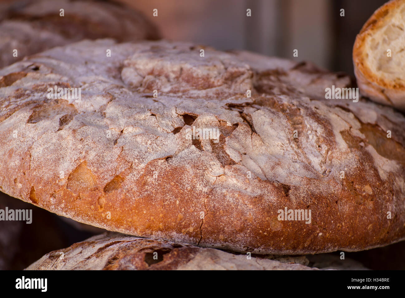 Handmade artisan bread in a medieval fair, organic Stock Photo - Alamy