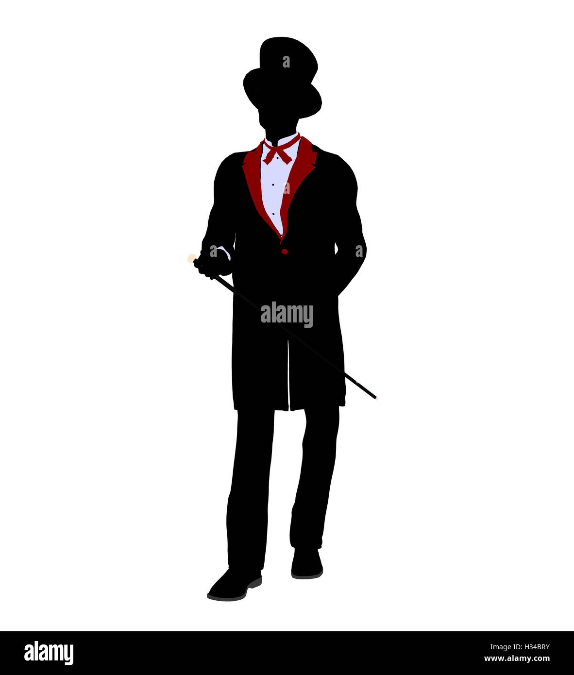 Male Magician Illustration Silhouette Stock Photo - Alamy