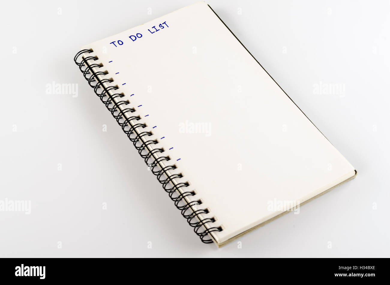 notebook write to do list word Stock Photo - Alamy