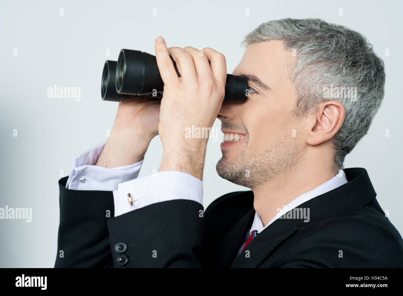Man with binocular hi-res stock photography and images - Alamy