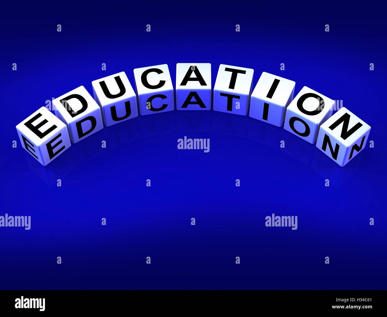 Education Blocks Represent Training and Learning to Educate Stock Photo ...
