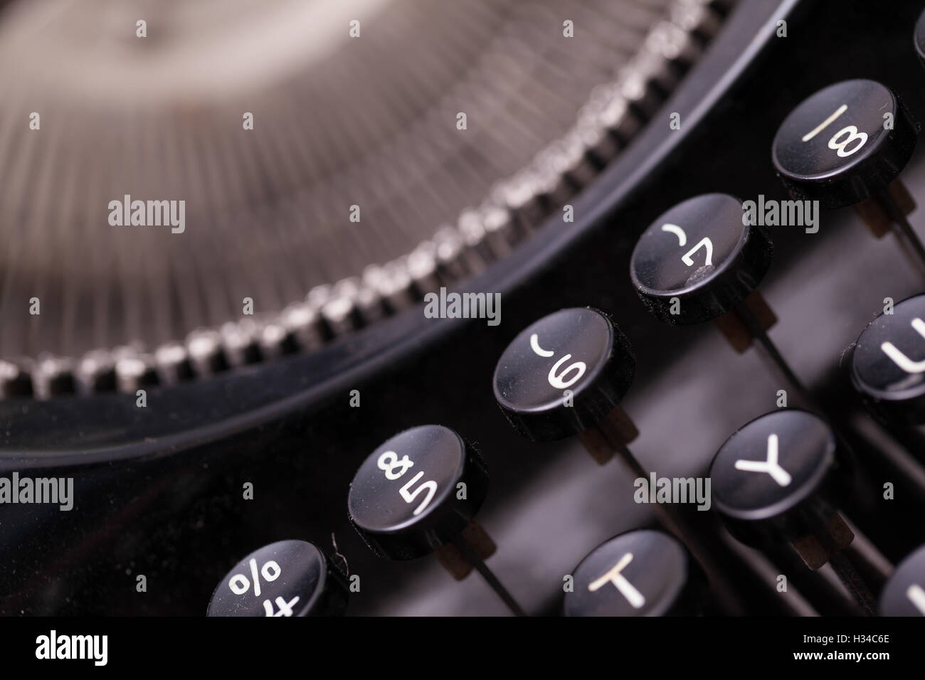 Close up photo of antique typewriter keys Stock Photo - Alamy