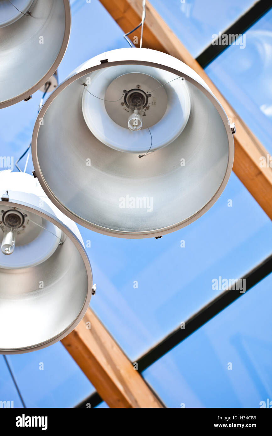 Dark room with lamps hi-res stock photography and images - Alamy
