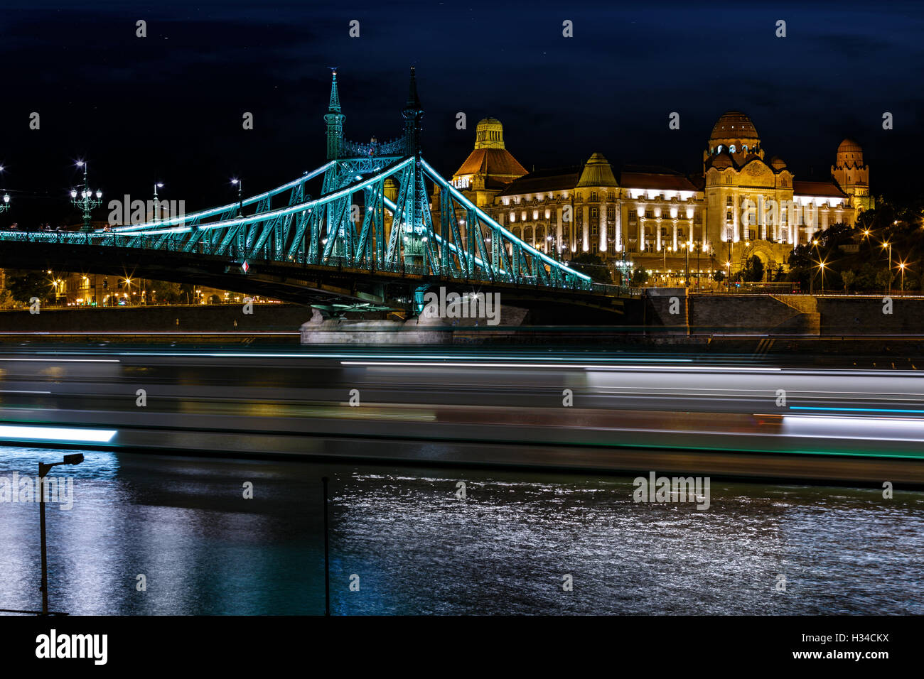 Buda castle night view Stock Photo - Alamy