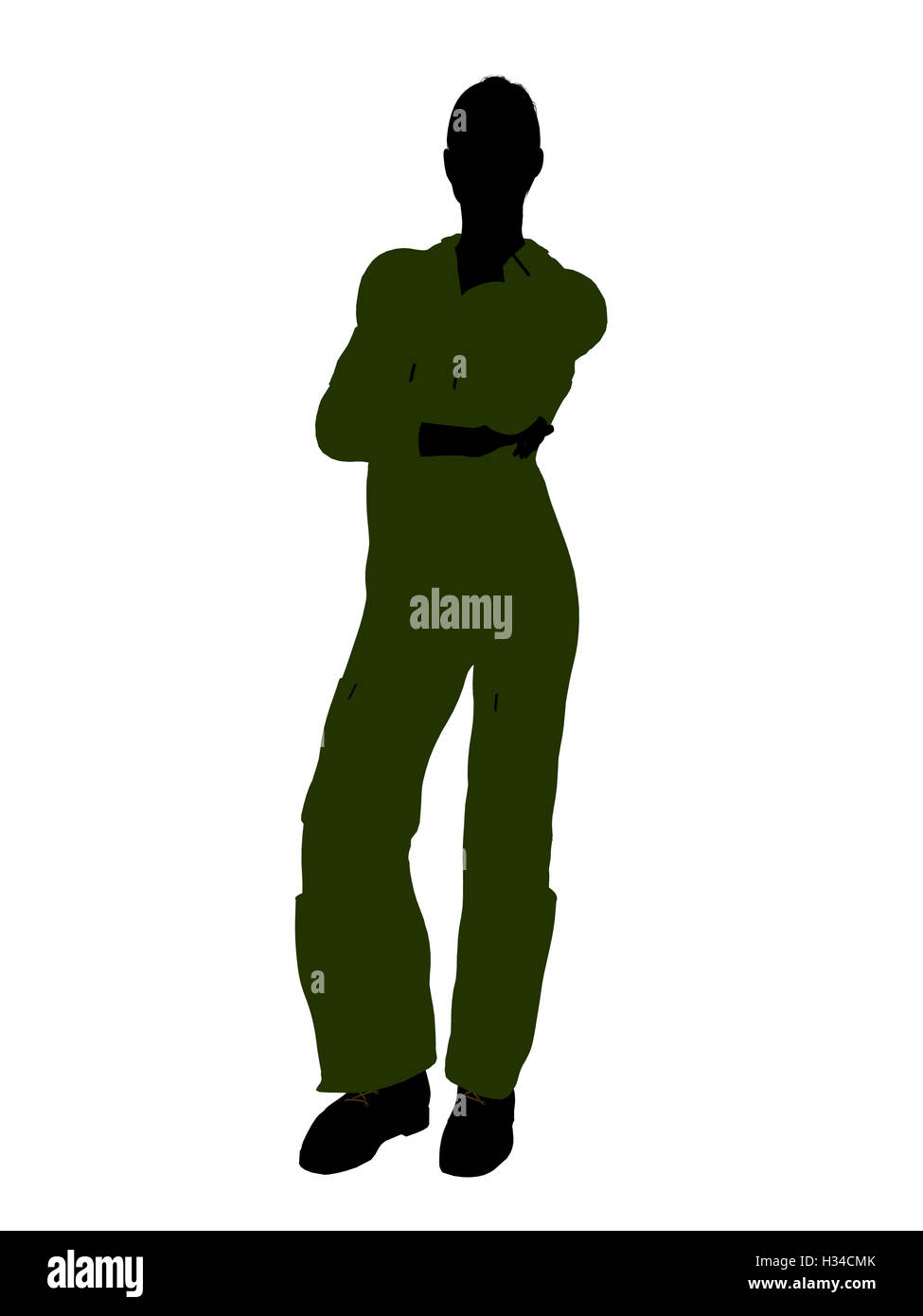 Female Mechanic Silhouette Stock Photo - Alamy