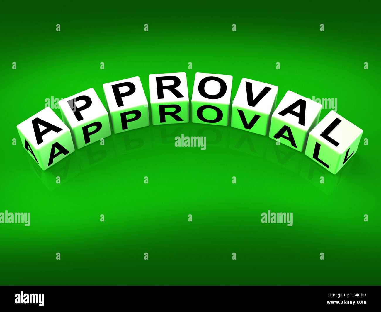 Approval Blocks Show Validation Acceptance and Approved Stock Photo - Alamy