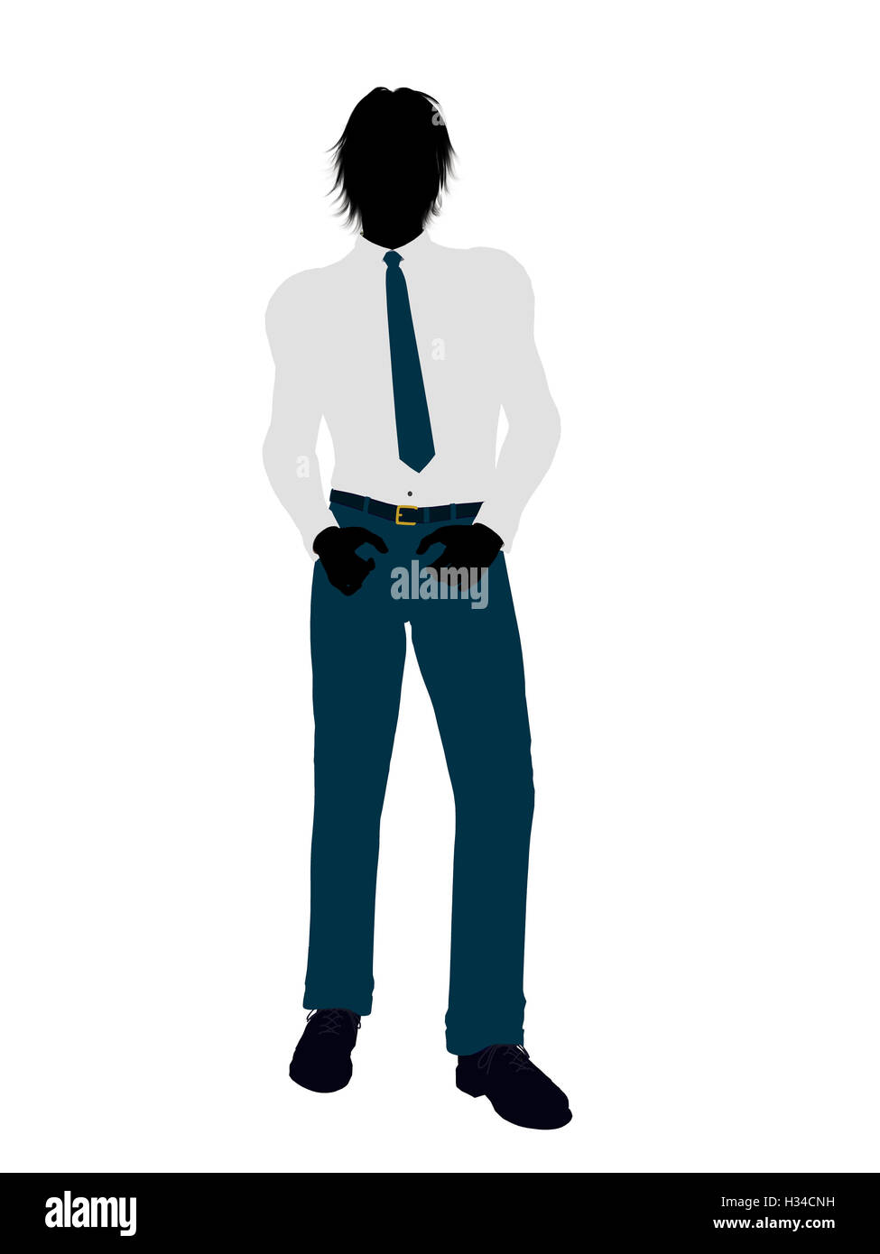 Business man making tie Cut Out Stock Images & Pictures - Alamy