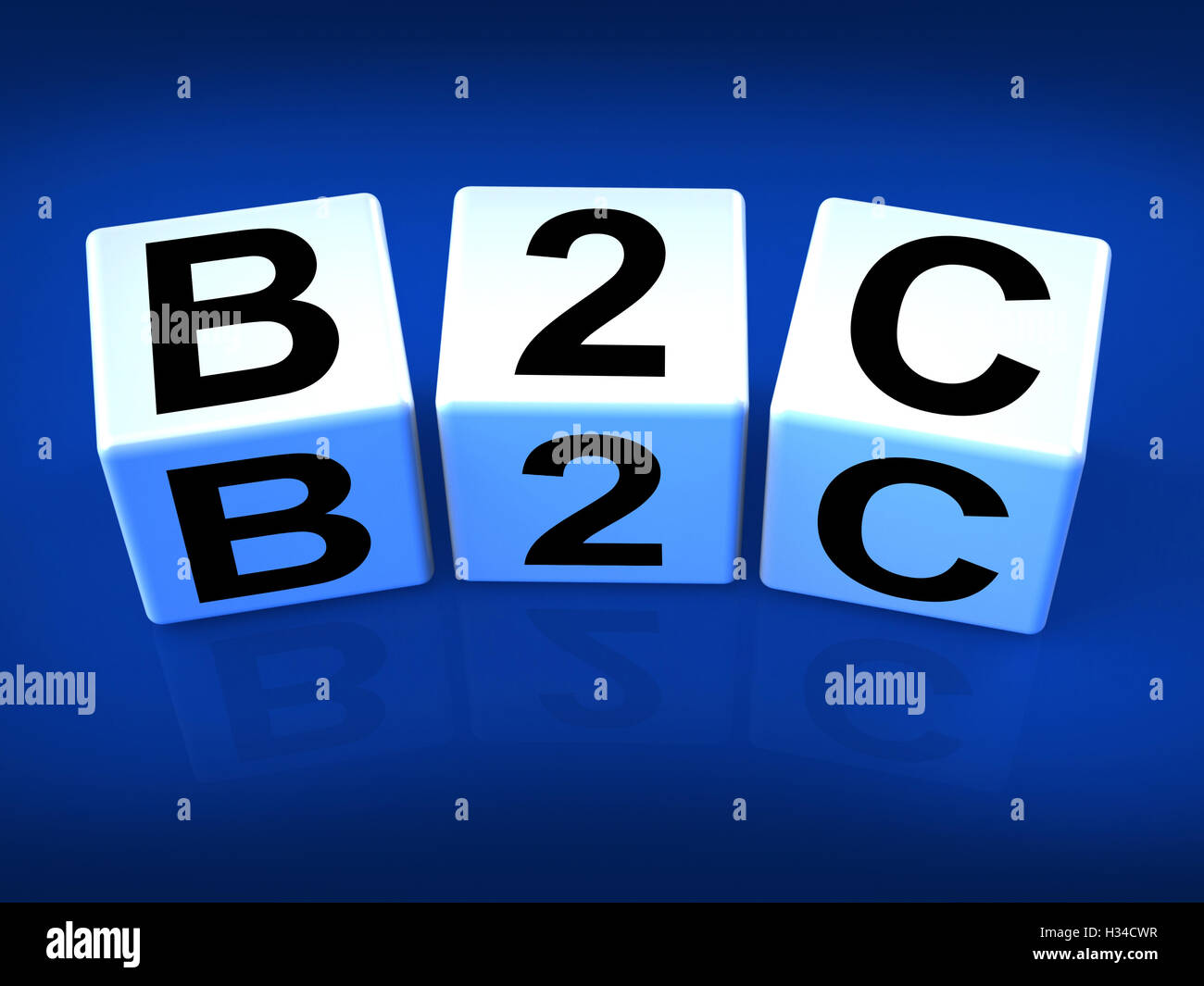 B2C Blocks Represent Business and Commerce or Consumer Stock Photo - Alamy